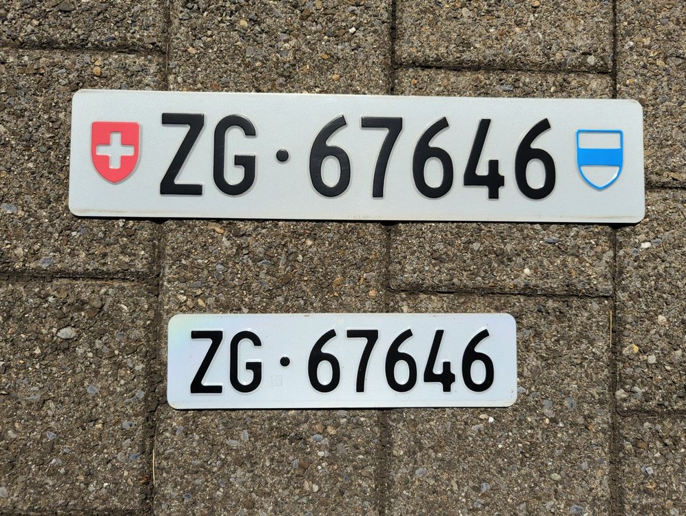 ZG 67646 Kontrollschild Autonummer Kennzeichen | Kaufen auf Ricardo