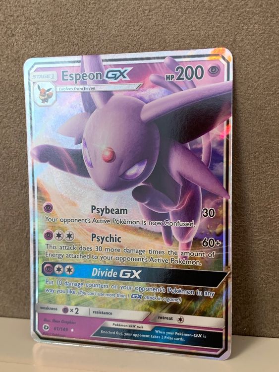 Espeon GX ENG Sun & Moon Pokemon 61/149 (Gebraucht) in Fislisbach für CHF 2 – mit Lieferung auf ...