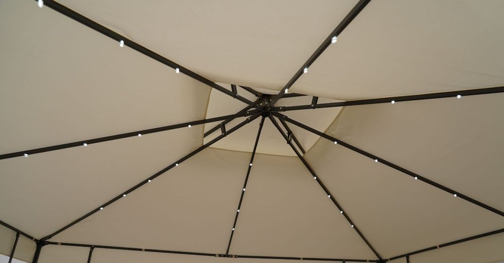 Gartenpavillon LED SUNSET 3 x 3 m beige (Neu und originalverpackt) in ...