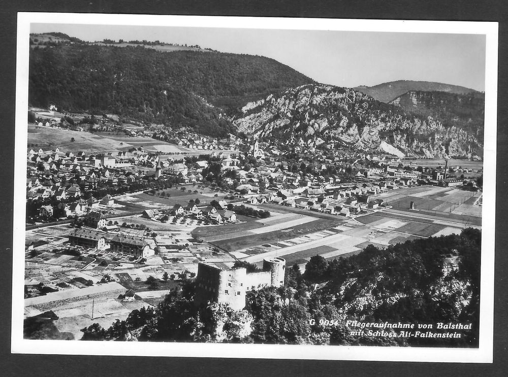 Balsthal Fliergeraufnahme mit Schloss Alt Falkenstein | Kaufen auf Ricardo