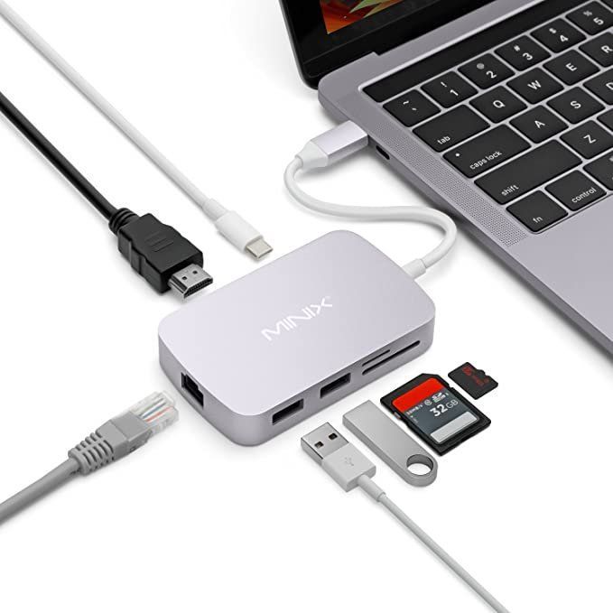 MINIX NEO C Dongle, USB-C Multiport Adapter mit HDMI Silber (Gebraucht ...