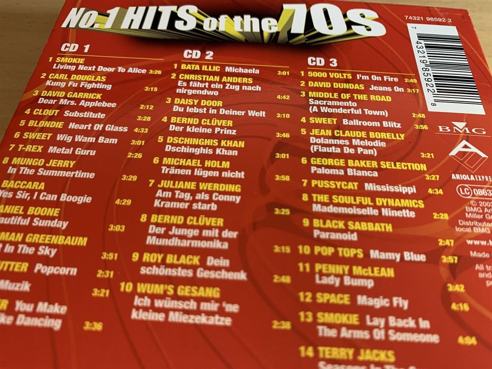 Various – No. 1 Hits Of The 70s - 3 CD | Kaufen auf Ricardo
