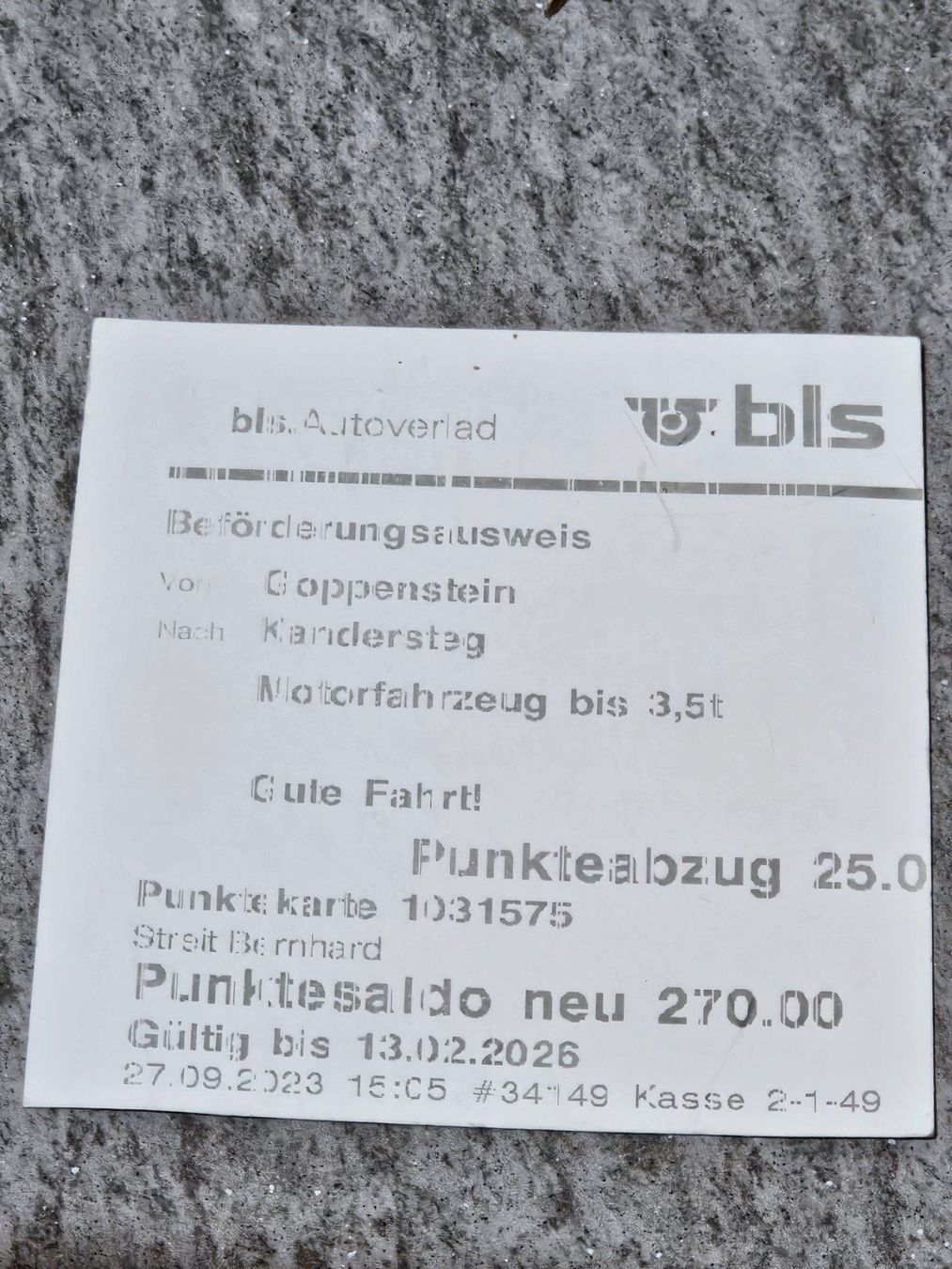 Autoverlad BLS Lötschberg. Kann übertragen werden 270. (Gebraucht) in ...