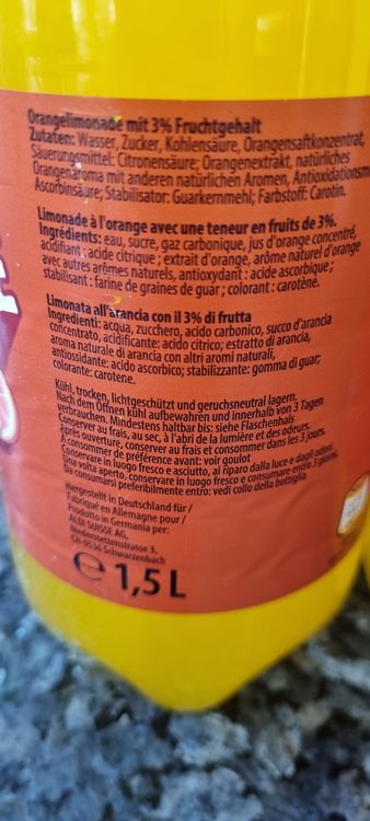 2x Orange, 1.5L PET Flasche, Original verschlossen (Neu (gemäss ...