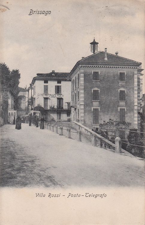 AK Brissago - Villa Rossi - Posta - Telegrafo. Animata 1912 (Gebraucht ...