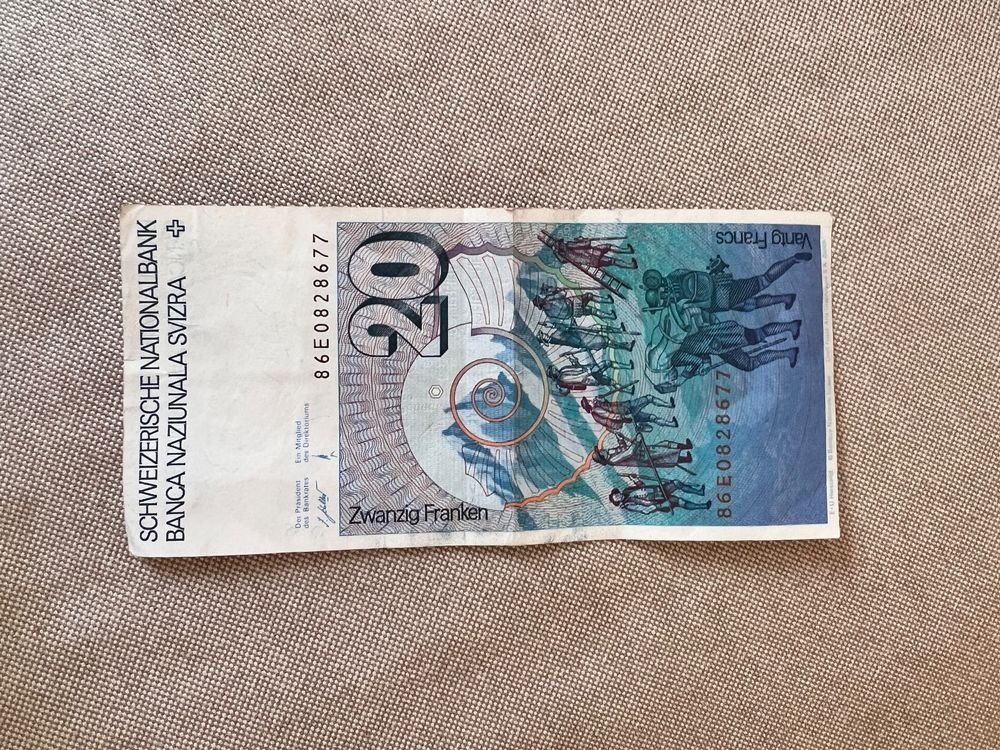 Geldnote Schein Schweizer Franken alt rar (Gebraucht) in für CHF 21 ...