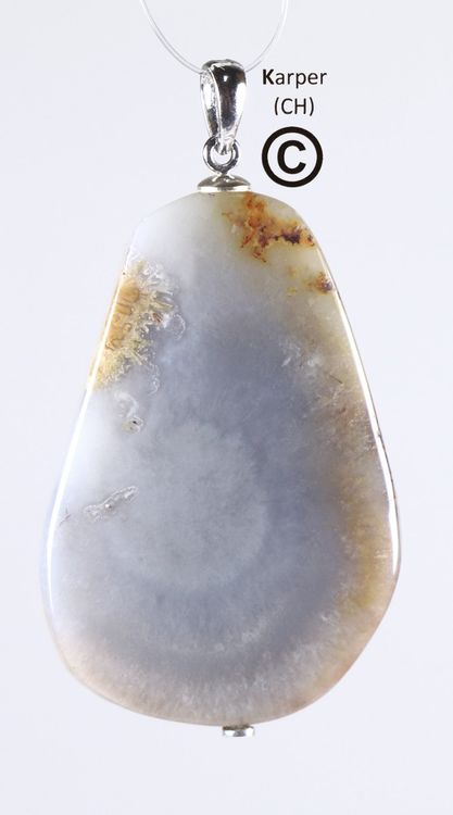 Achat Laguna Anhänger / Pendentif Agate Laguna, S 925 Rho | Kaufen auf Ricardo