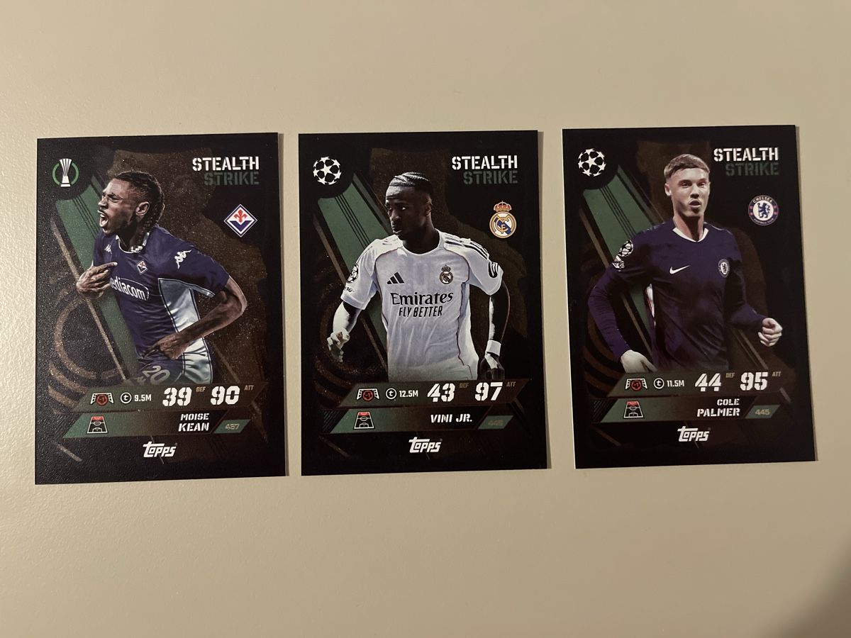 Topps Stealth Strike Karten Kean, Vini Jr. & Palmer! (Neu (gemäss ...