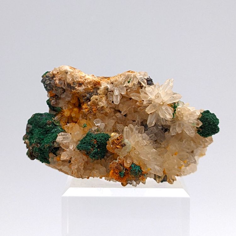 EINZIGARTIG, MALACHIT und TETRAEDRIT auf QUARZKRISTALLE (Neu (gemäss Beschreibung)) in Balerna ...