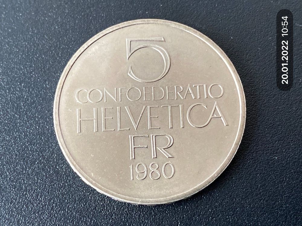 5 Fr. 1980 Ferdinand Hodler- Gedenkmünze (Gebraucht) in Reinach für CHF 5 – mit Lieferung auf ...