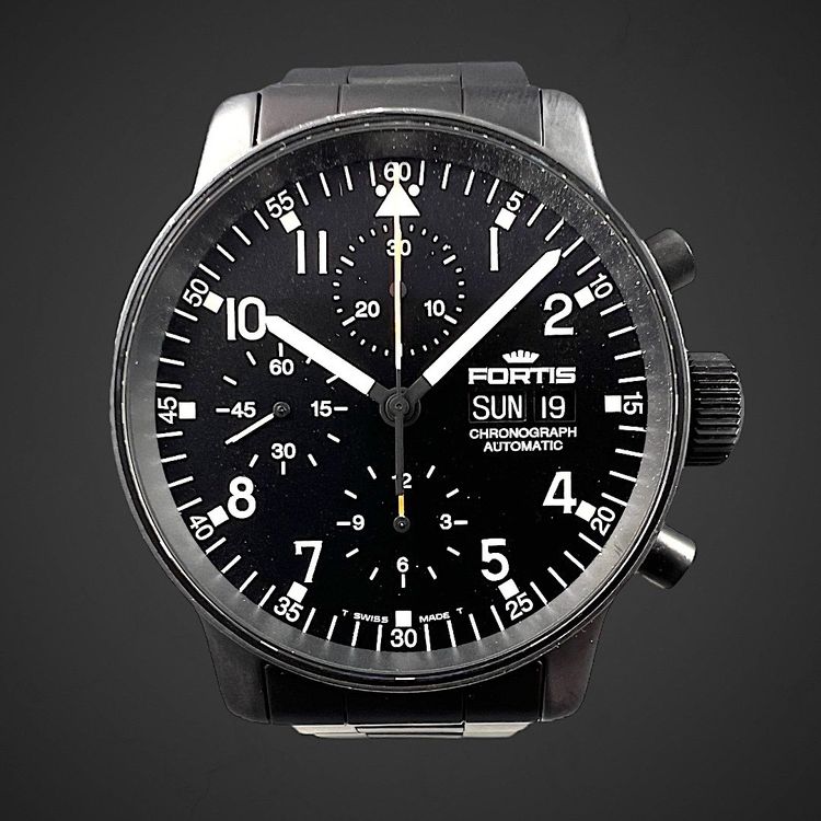 Fortis Chronograph Day-Date Black 40mm Automatic 2007 *U271 (Gebraucht ...