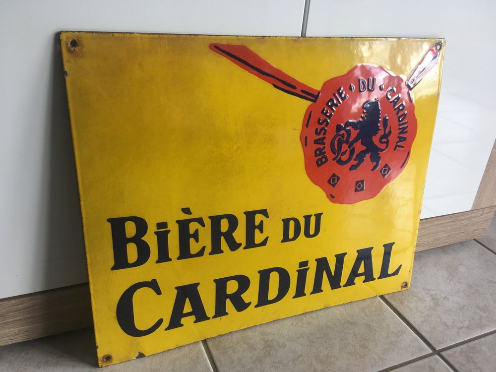 Emailschild / plaque émaillée Bier CARDINAL FRIBOURG (Gebraucht) in ...