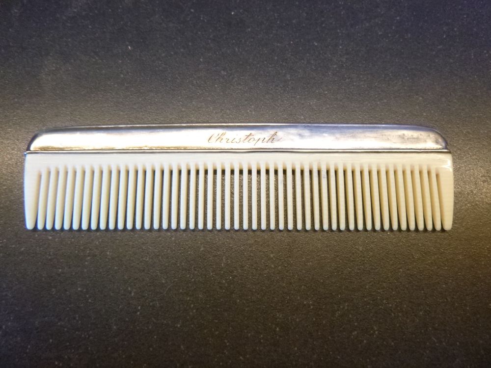 Bein-Kamm mit Silber 800-Einfassung "Christoph" (Gebraucht) in Freudwil ...
