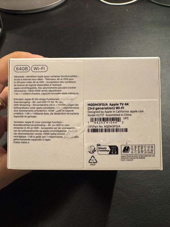 Apple TV 4K (3. Generation) 64 GB WIFI - Neu (Neu und originalverpackt ...