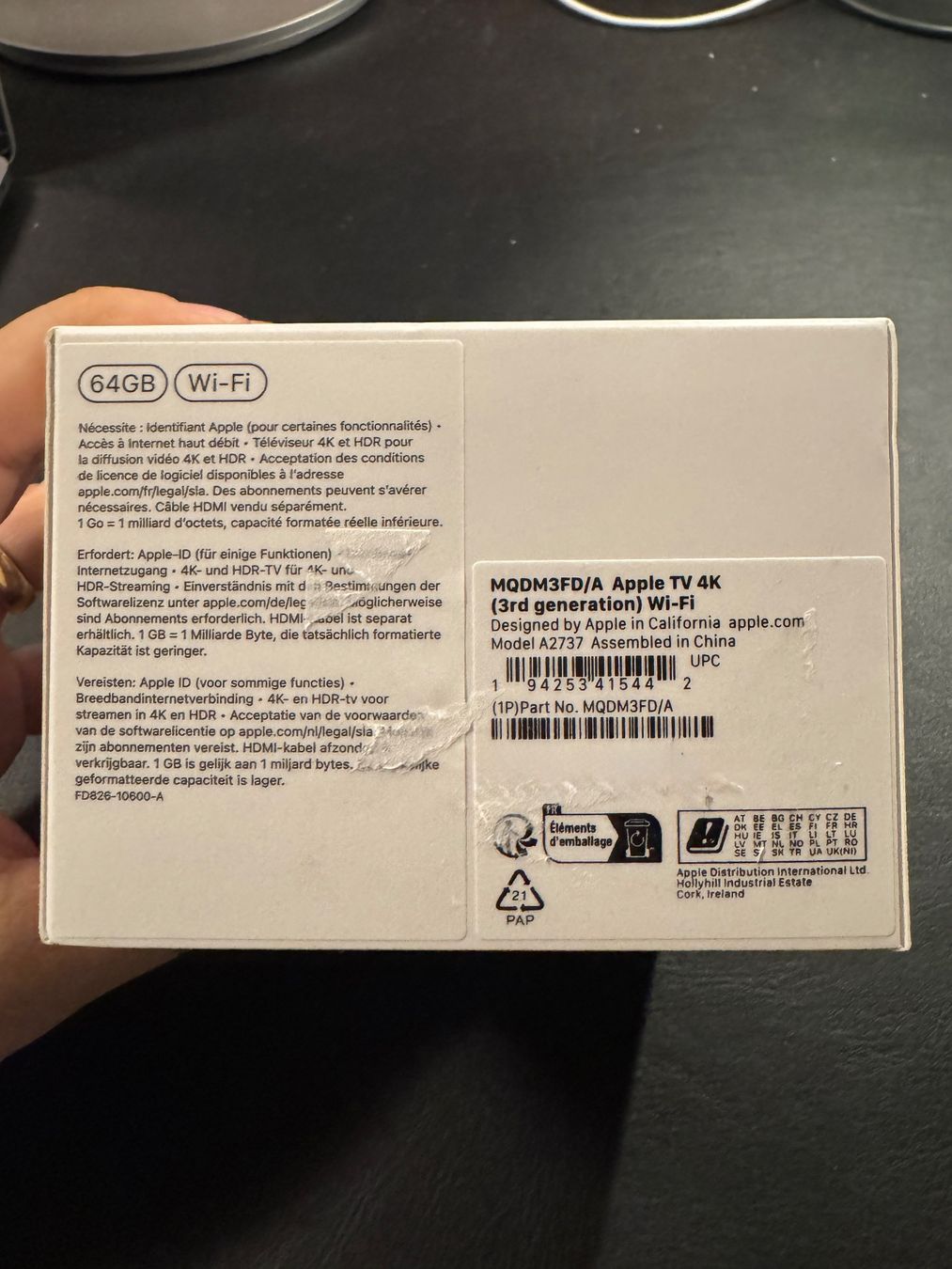 Apple TV 4K (3. Generation) 64 GB WIFI - Neu (Neu und originalverpackt ...