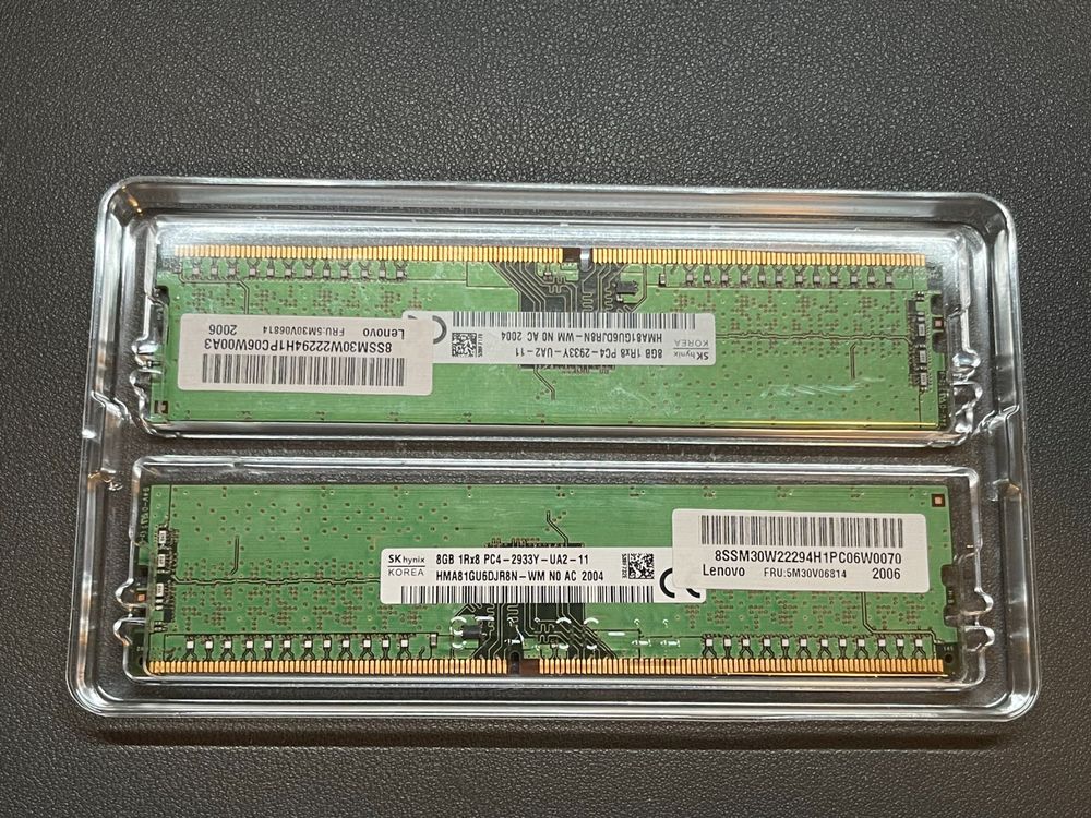 16GB (2x8GB) 1Rx8 PC4-2933Y-UA2-11 DDR4 desktop memory (Gebraucht) in Zürich für CHF 30 – mit ...
