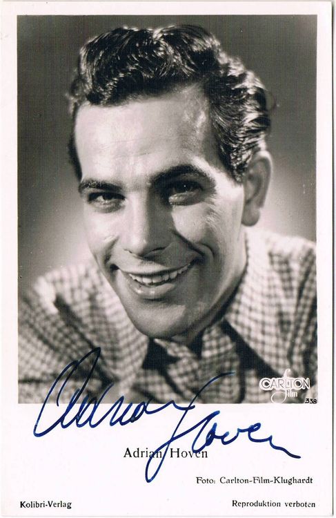 Adrian Hoven 1922-81 Autogramm signiert Vintage Foto 9x14cm (Gebraucht) in Bischofszell für CHF ...