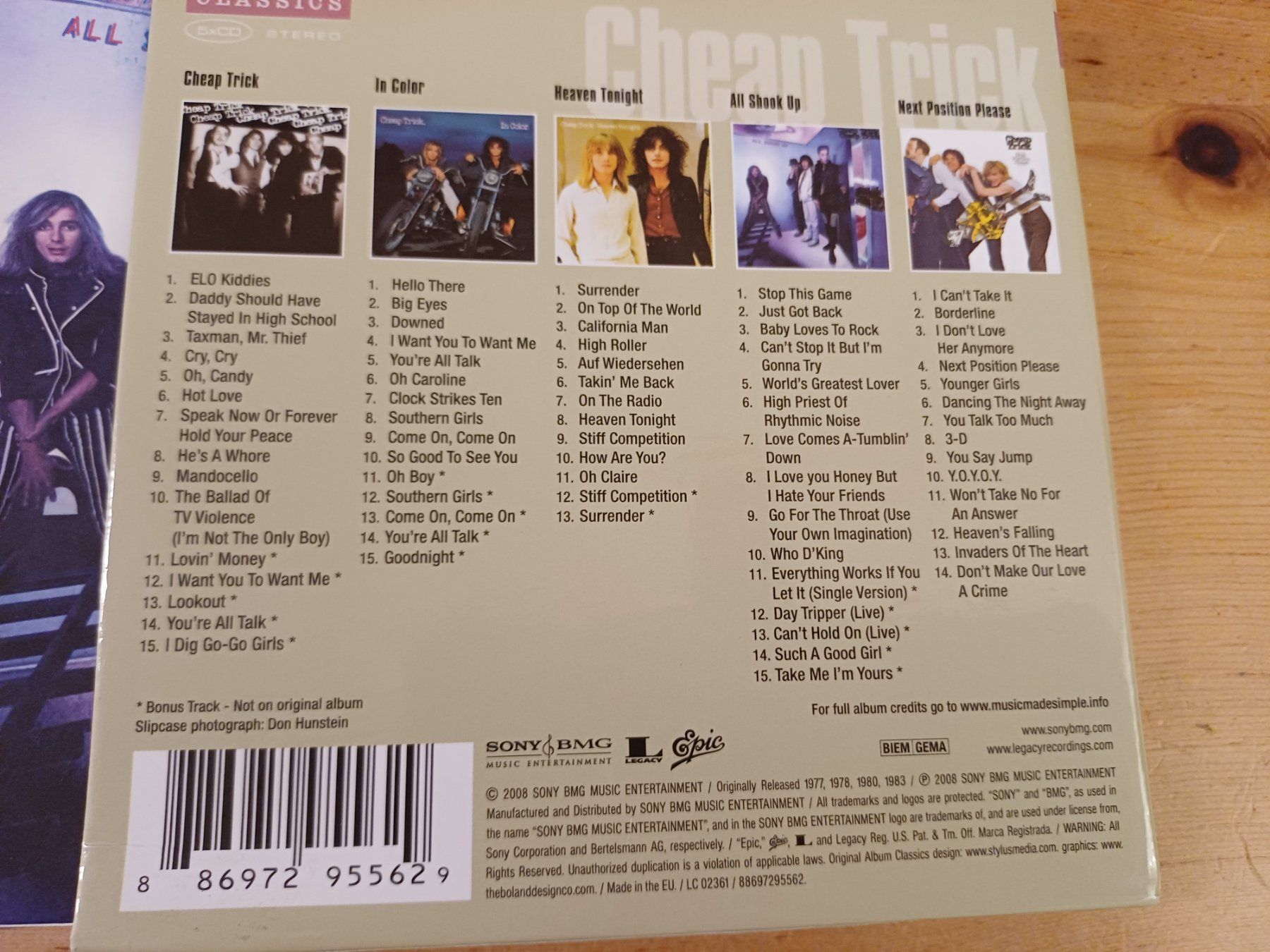 Cheap Trick - Original Album Classics Vol.1 auf 5 CDs (Gebraucht) in ...