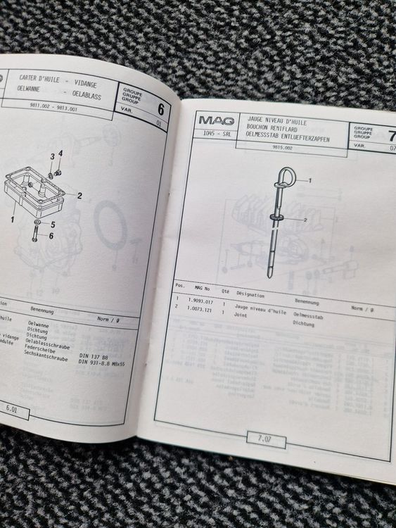 Original ET-Liste MAG Motor 1045 | Kaufen auf Ricardo