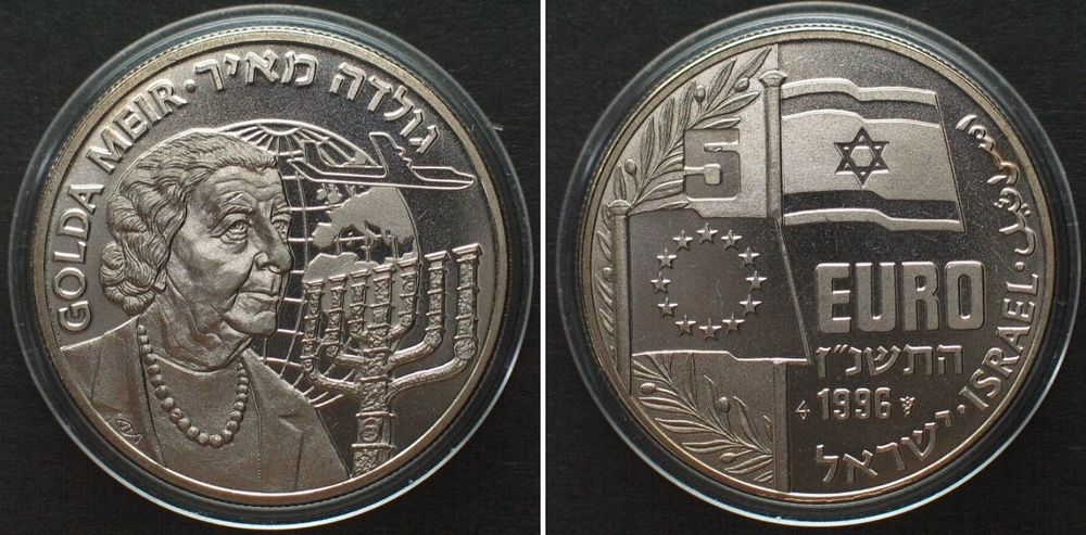 ISRAEL 5 Euro 1996 GOLDA MEIR Ku-Ni Prooflike (Gebraucht) in Riehen für ...