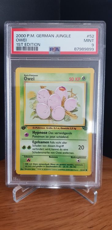Owei 1. Edition PSA 9 Mint Top Sammlerkarte Pokémon Deutsch (Gebraucht ...