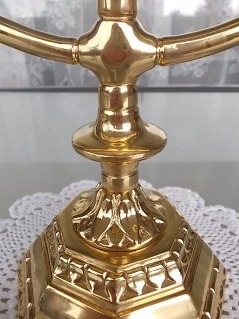 Jüdischer 8 Kant Stufensockel Messing Kerzenständer *Menora* (D'occasion) à Ostermundigen pour ...