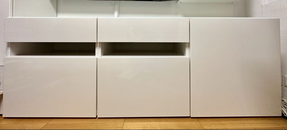 Ikea Besta Sideboard Weiss Hochglanz