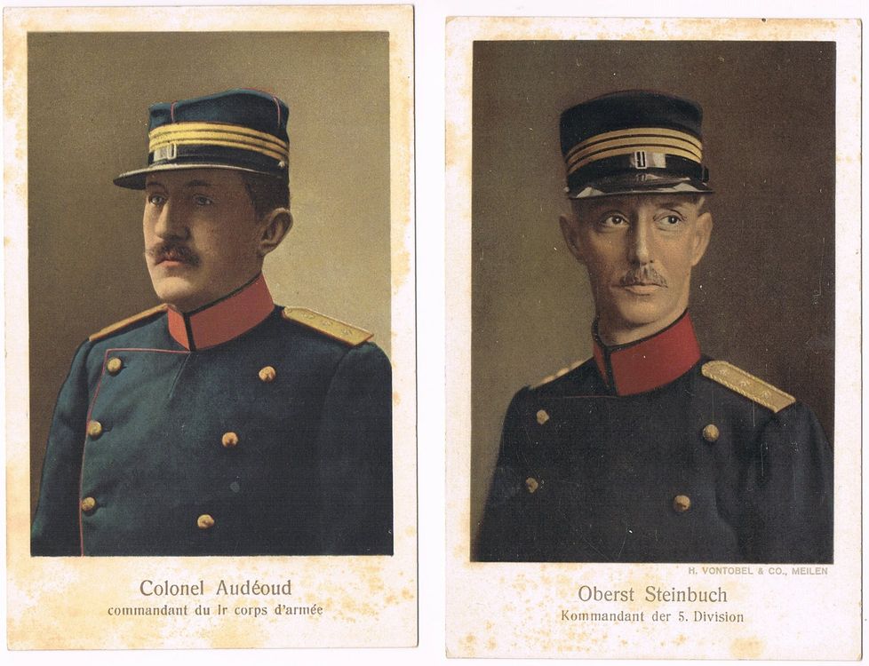 Oberst Steinbuch, Kdt.5. Div., Col.Audéoud, Cdt.1.Armeekorps (Gebraucht ...