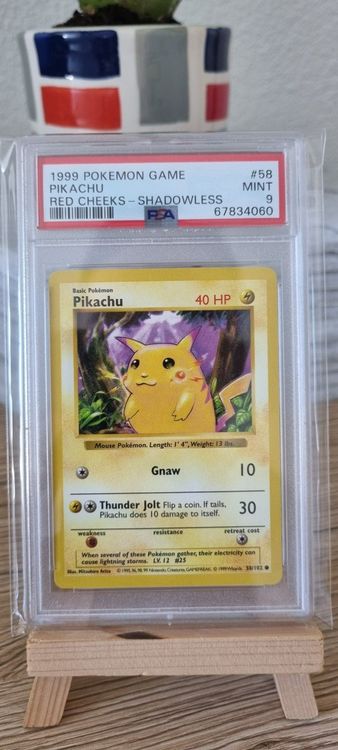 PSA 9 / Pikachu Red Cheeks / Base Set Shadowless / Pokemon | Kaufen auf ...