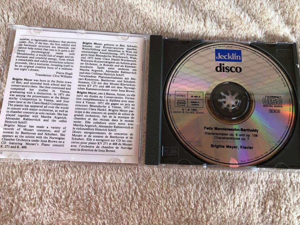 Felix Mendelssohn-Bartholdy - Klaviermusik, 1,3+7 (Gebraucht) in ...