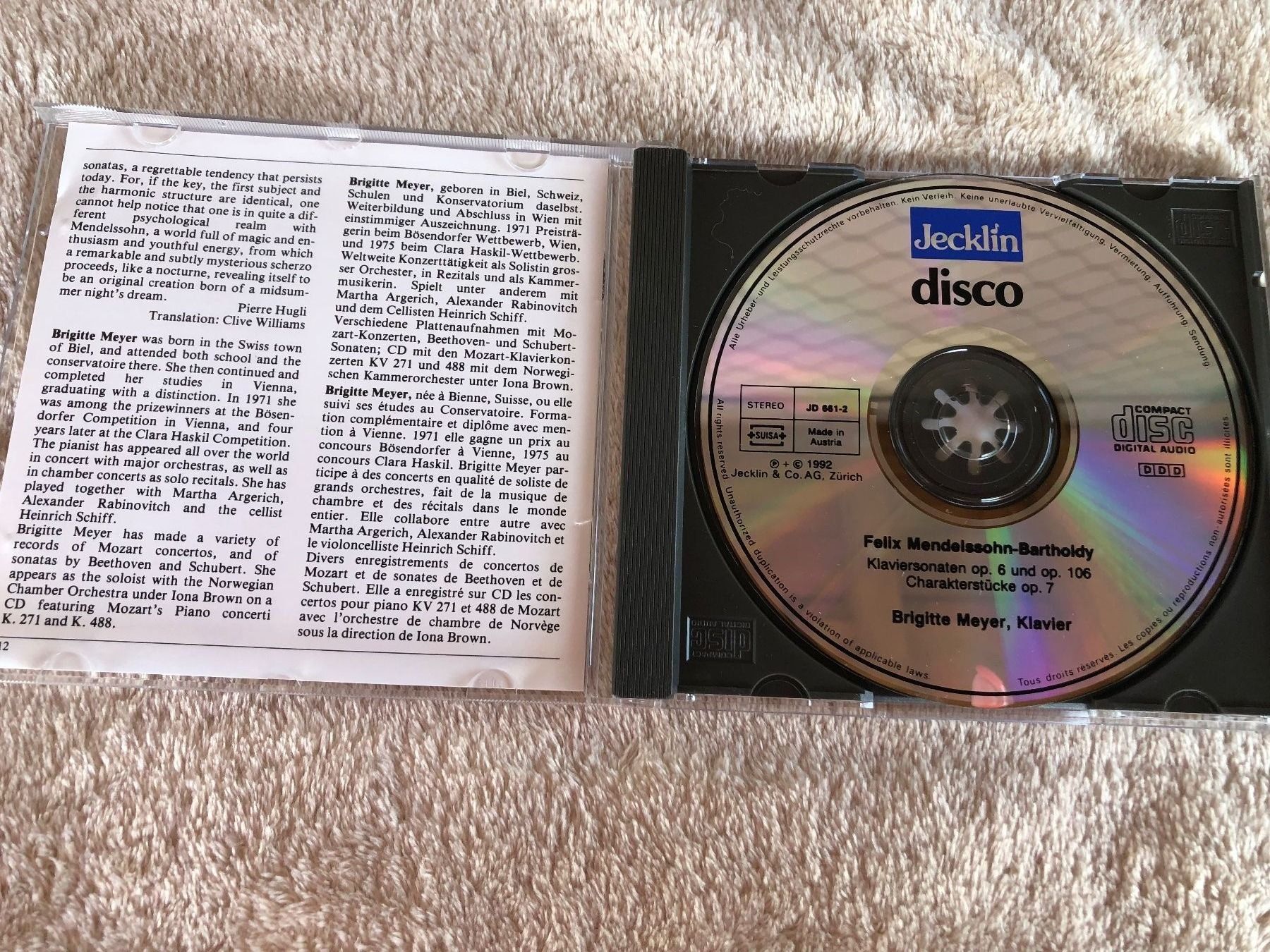 Felix Mendelssohn-Bartholdy - Klaviermusik, 1,3+7 (Gebraucht) in ...