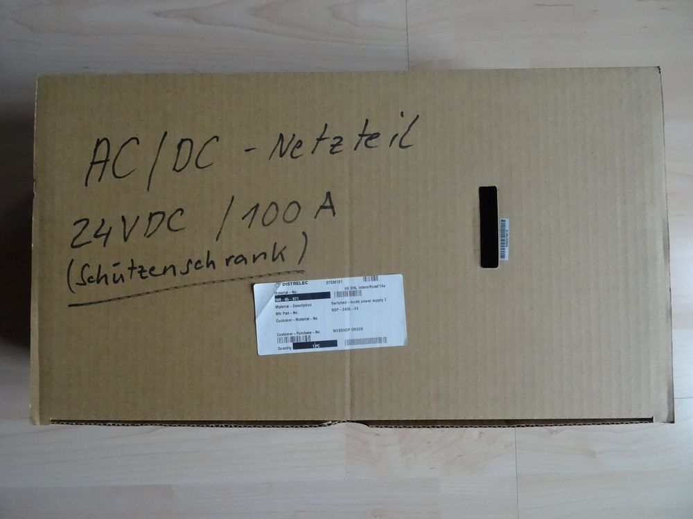 Schützenschrank Netzteil AC/DC 24VDC 100A Originalverpackt (Neu und originalverpackt) in ...