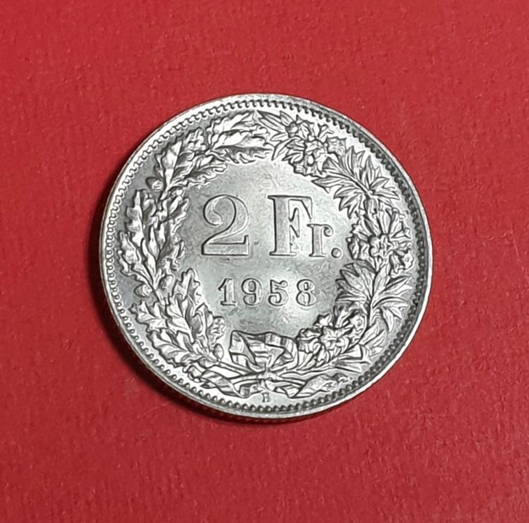 2 Franken 1958 „Silber“ (Gebraucht) in Uttigen für CHF 6 – mit Lieferung auf Ricardo kaufen