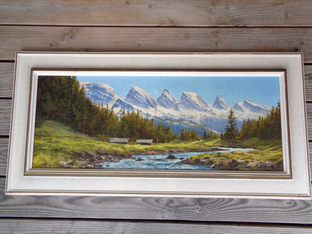 OELGEMÄLDE CHURFIRSTEN TOGGENBURG SIGN. BRUTSCHE (Gebraucht) in Henggart für CHF 260 – mit ...