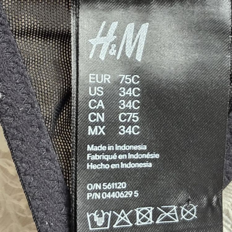 Schwarzer H&M BH, Grösse 75C, mit Spitze, Neu ! (Neu (gemäss ...