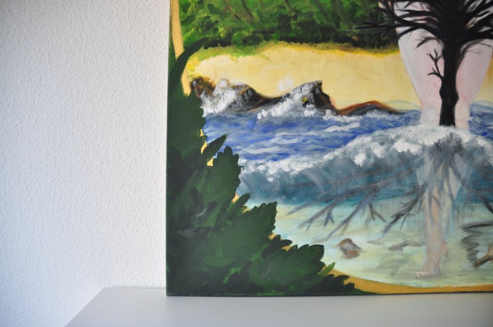 "God Is A Woman" - Unikat Bild mit goldenen Motiven, XXL | Kaufen auf Ricardo