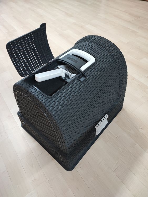 Katzentoilette Curver, Design Rattan-Optik, Schwarz (Gebraucht) in ...