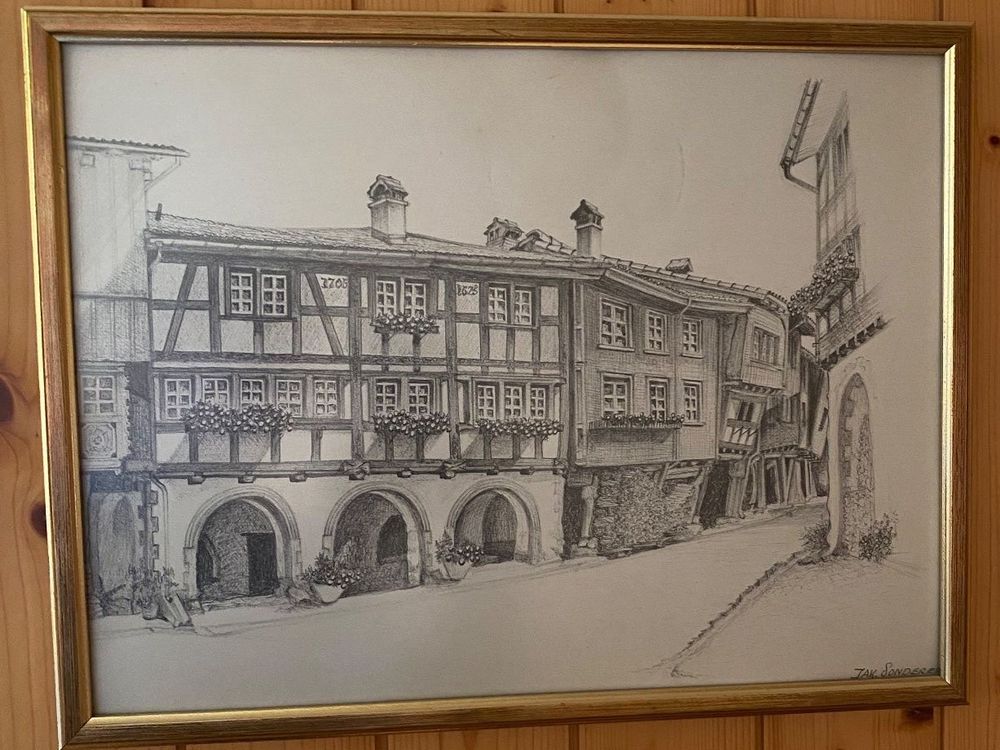 Druck Jacques Sonderer Werdenberg gerahmt (Gebraucht) in Zürich für CHF ...
