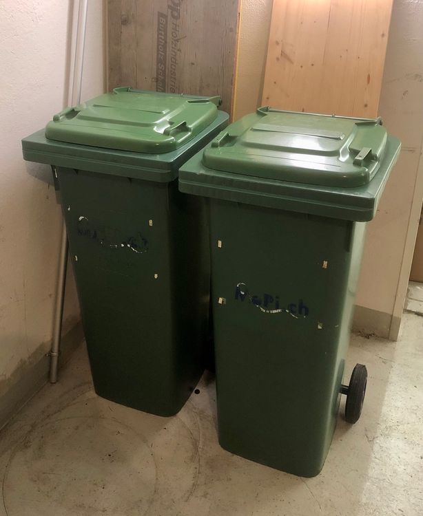 Container Kunststoff, 140l, grün (im 2er-Pack) (Gebraucht) in Bern für ...