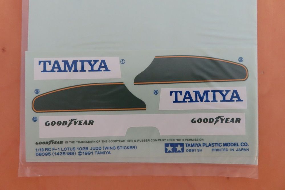 Tamiya RC Decal 58095 Lotus F1 102B JUDD 1991 (Neu und originalverpackt ...