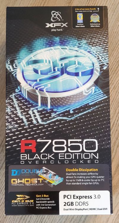 GPU XFX Radeon HD 7850 Black Edition Dual Fan, 2GB GDDR5 (Gebraucht) in ...