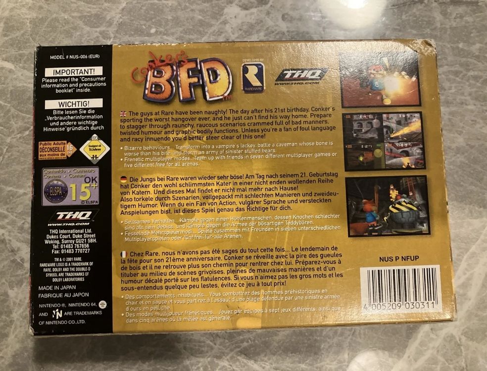 Conker's Bad Fur Day (Nintendo 64, 2001) - Version PAL | Kaufen auf Ricardo