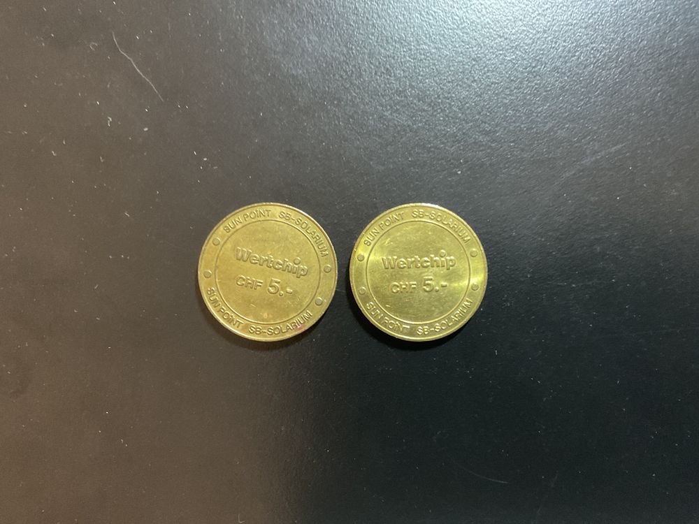 2x Sunpoint Solarium Wertchips 5Fr. (Gebraucht) in Balgach für CHF 1 ...
