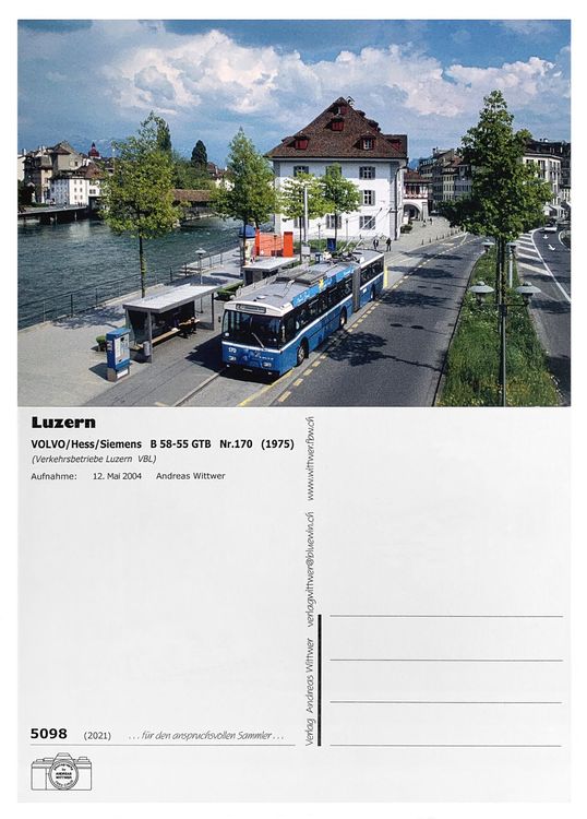 Luzern Hirschengraben Ansichtskarte Trolleybus VBL Volvo 170 (Neu (gemäss Beschreibung)) in Bern ...