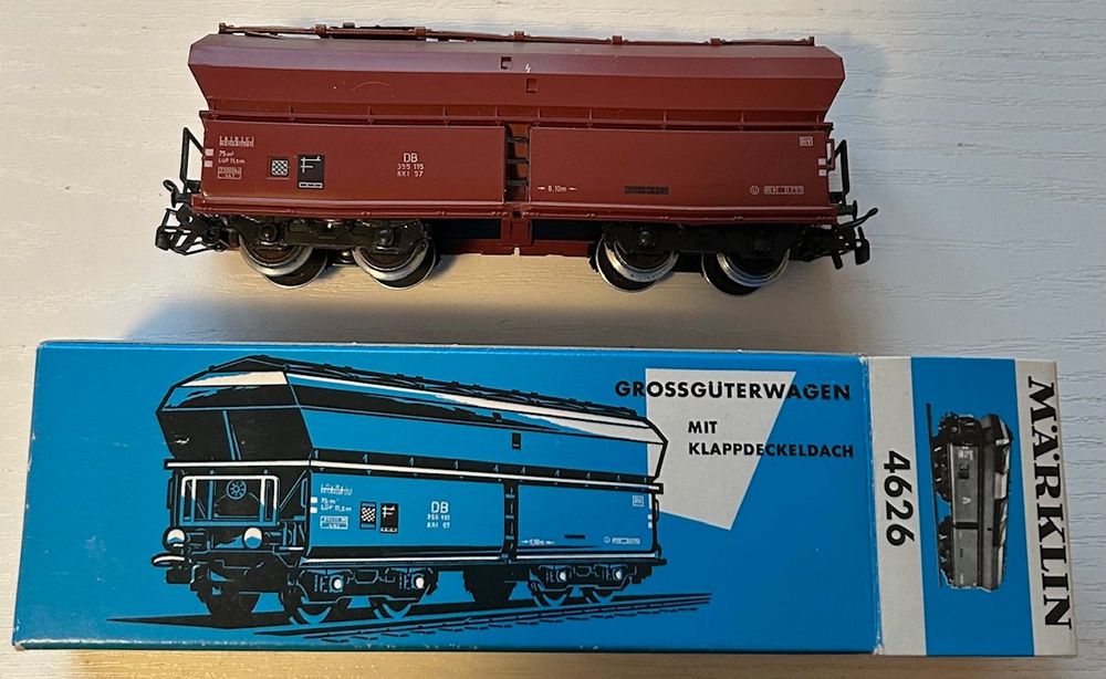 Märklin 4626 - DB-Gross-Güterwagen mit Klappdeckeldach | Kaufen auf Ricardo