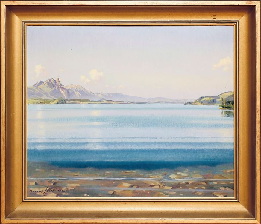 Ölgemälde Marcus Jacobi Stockhorn mit Thunersee 1938 (Gebraucht) in ...