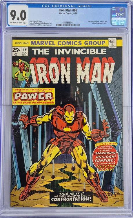 The Invincible Iron Man #69 (1974) CGC 9.0 Marvel Comic! 🔥 (Gebraucht ...
