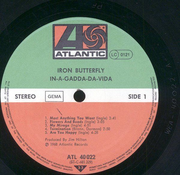 (LP) Iron Butterfly - In A Gadda Da Vida (Gebraucht) in Burg AG für CHF ...
