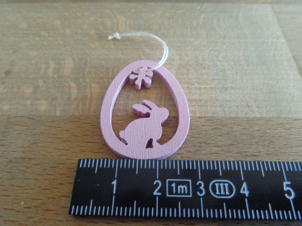 Ei mit Hase Holz zum aufhängen im Puppenhaus/Laden (Neu und ...