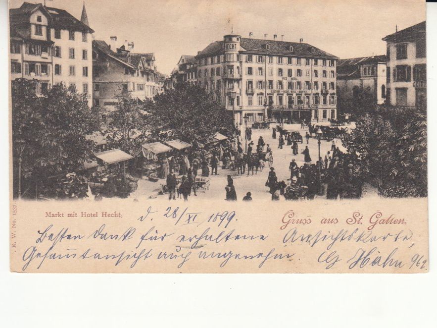 St. Gallen Markt und Hecht 1899, mit ST Gottfried Hahn (Gebraucht) in ...